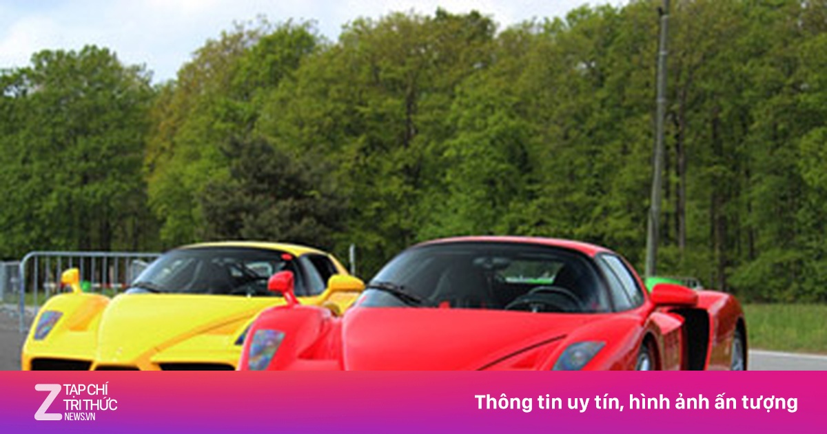 Hai chiếc Ferrari Enzo so tài chạy nước rút trên đường đua - Xe - ZNEWS.VN