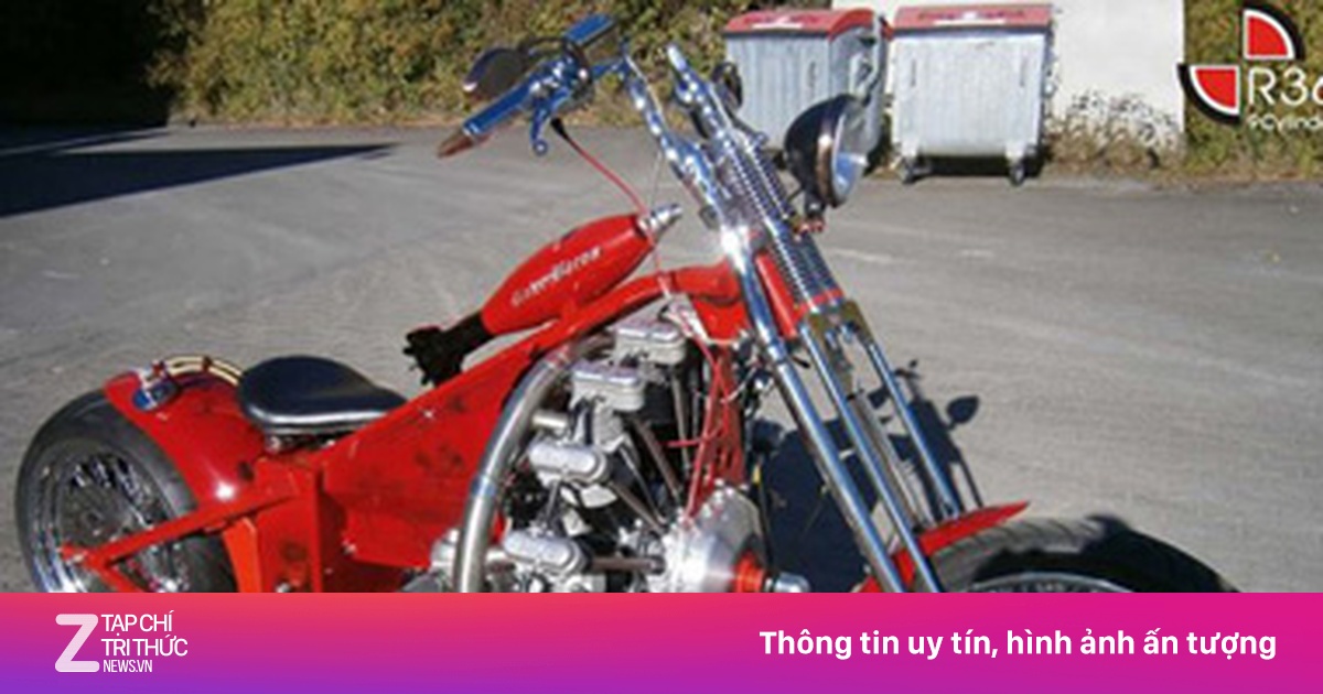 Xe chopper độ động cơ máy bay mạnh mẽ | Znews.vn