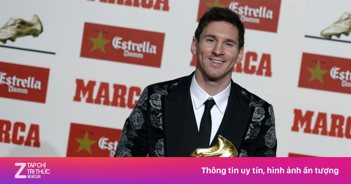 Messi diện vest hoa đi nhận Giày Vàng châu Âu - Bóng đá Tây Ban Nha ...