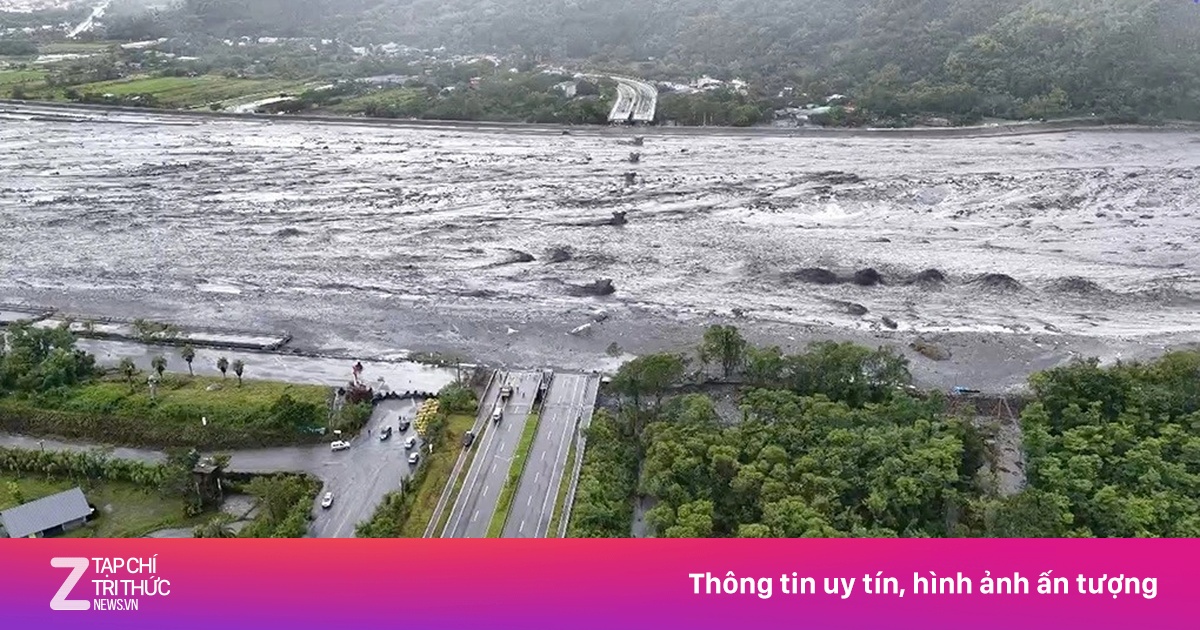 Siêu bão Ragasa quật đổ cây lớn, làm sập cầu khi quét qua Trung Quốc ...