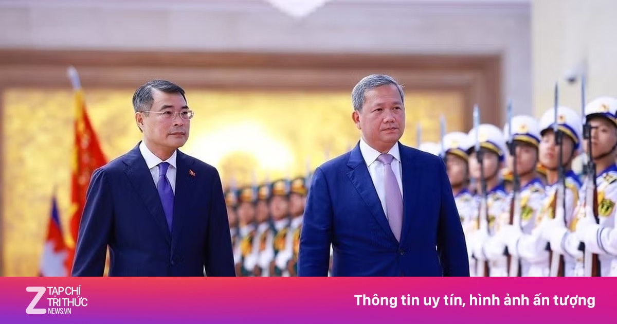 Thủ tướng Lê Minh Hưng chủ trì lễ đón Thủ tướng Campuchia Hun Manet ...