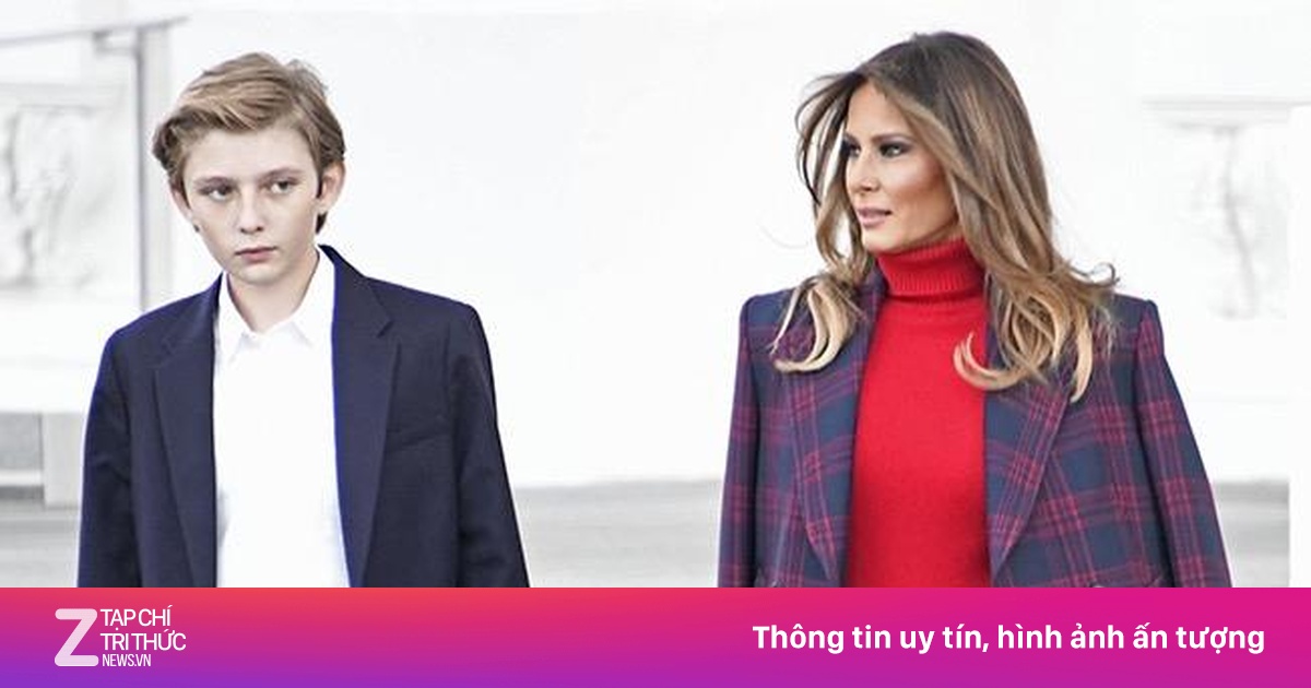 Barron Trump 'gây bão' mạng khi cao hơn 1,90 m và ngày càng đẹp trai ...