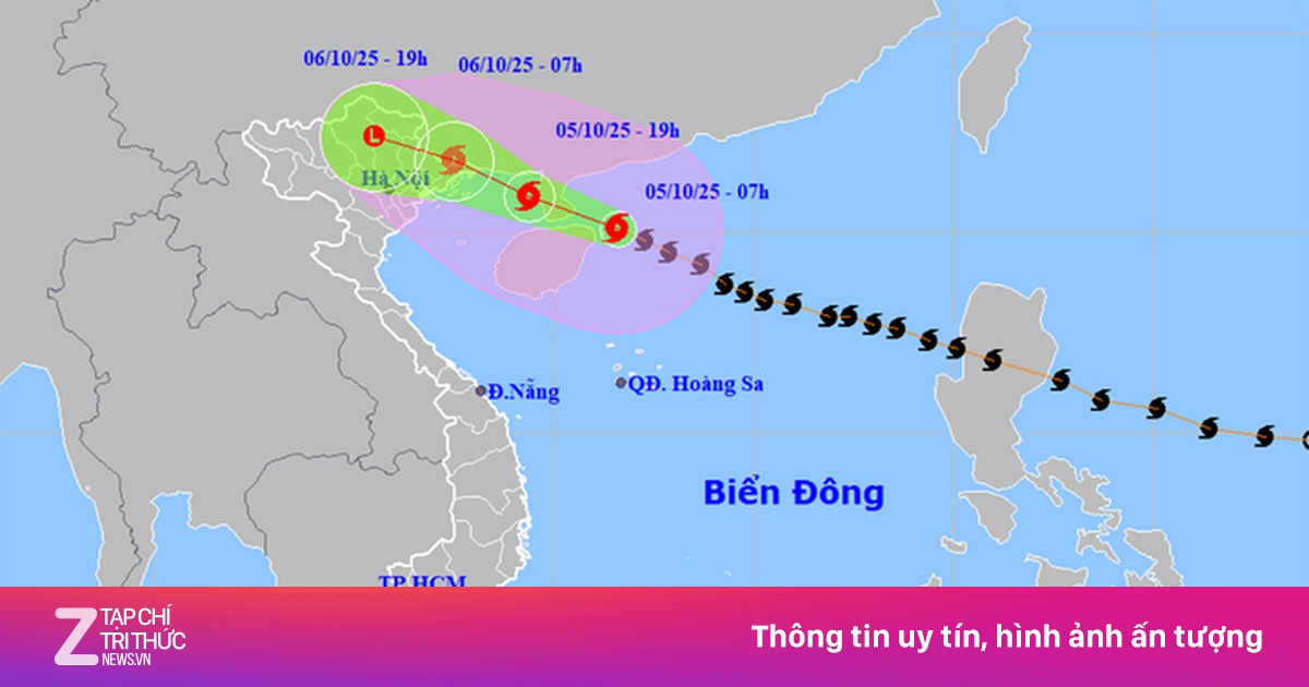 Bão số 11 đang ở giai đoạn mạnh nhất, từ tối nay ảnh hưởng Đông Bắc Bộ ...
