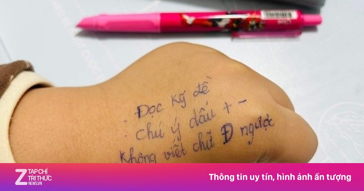 'Phao thi' trên tay bé lớp 2 gây thích thú | Znews.vn