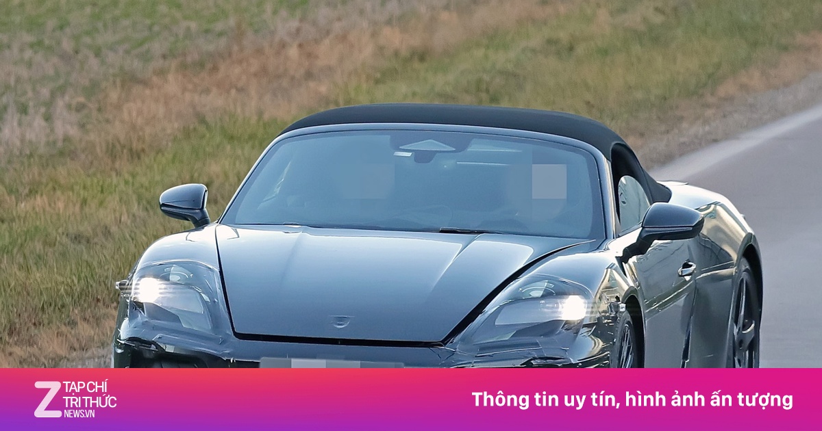 Porsche Boxster 2025 EV lộ ảnh chạy thử nghiệm - EV - ZNEWS.VN