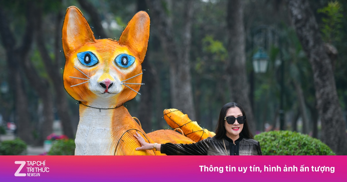 Linh vật mèo với hình dáng khác thường gây tranh cãi ở Hà Nội - Xã hội ...