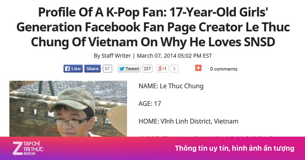 Fan nam Việt xuất hiện trên chuyên trang Kpop | Znews.vn