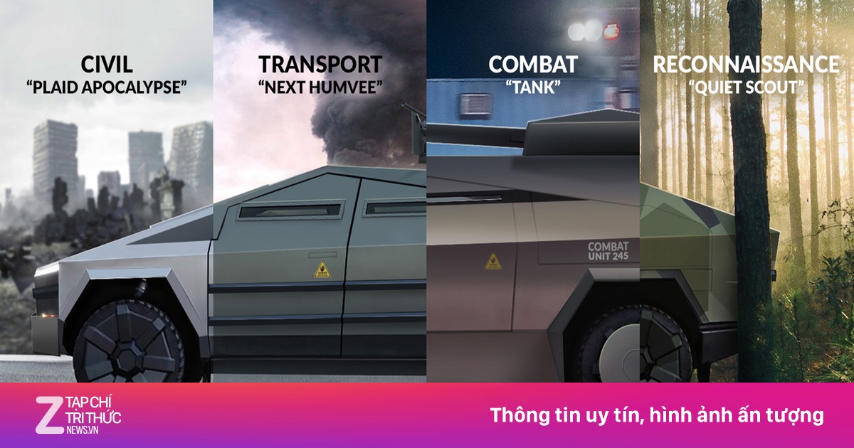 4 phiên bản xe quân sự của mẫu bán tải Tesla Cybertruck - Xe - ZNEWS.VN