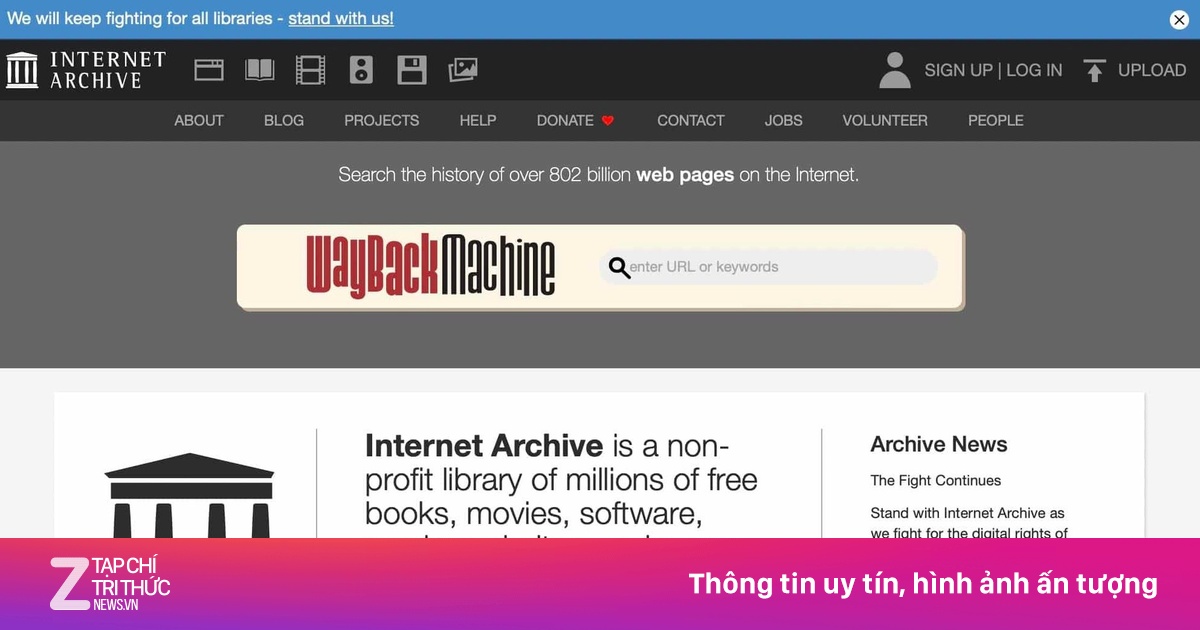 Cuộc đấu trí giữa Internet Archive, độc giả và giới xuất bản Mỹ - Nghiên cứu xuất bản - ZNEWS.VN