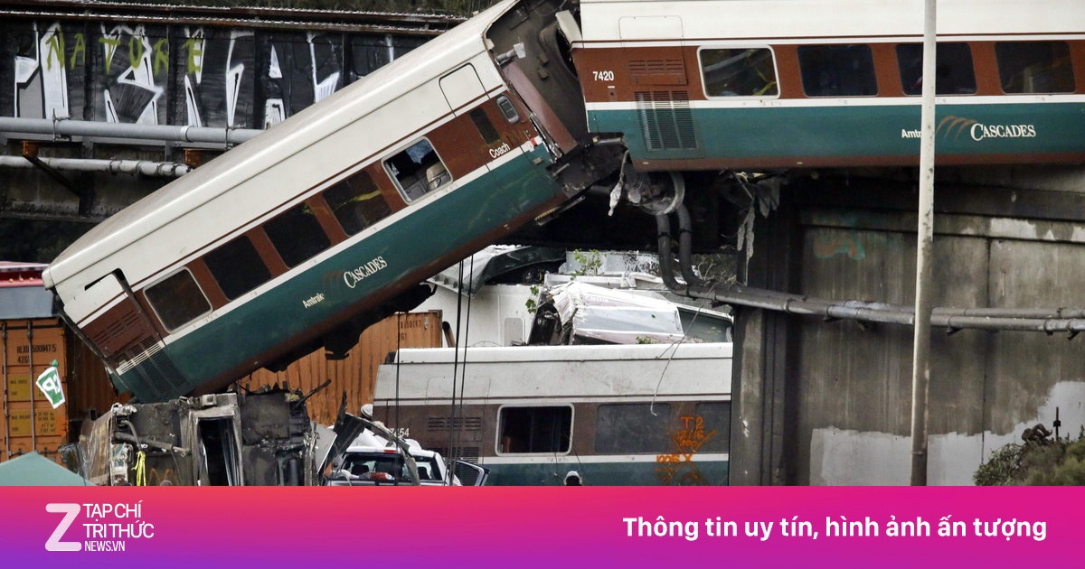 Tàu lửa Mỹ gặp tai nạn khi chạy gần gấp ba tốc độ cho phép - Thế giới ...