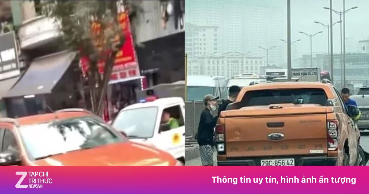 Xe bán tải đâm xe cảnh sát, bỏ chạy lên Vành đai 3 trên cao - Xã hội ...