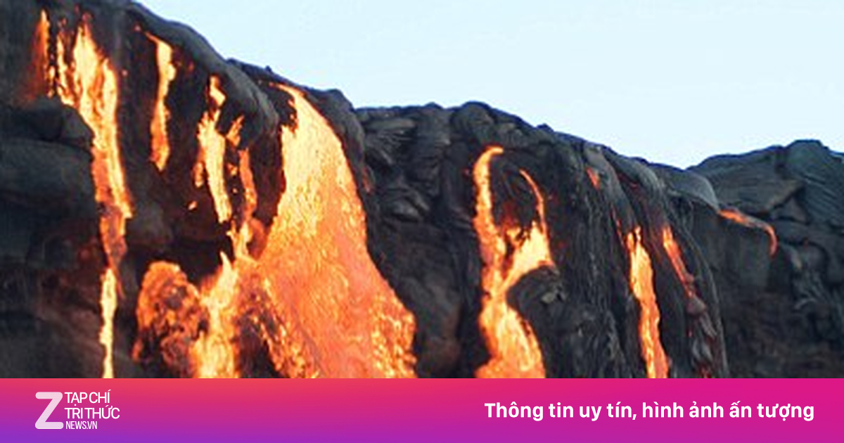 Thác Dung Nham Nóng Chảy Từ Núi Lửa Mỹ Ảnh And Video Znewsvn