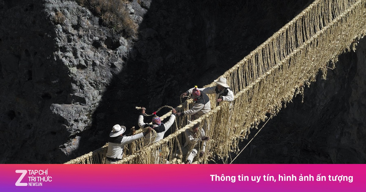 Người Peru dệt lại cây cầu treo 500 năm tuổi - Địa điểm du lịch - ZNEWS.VN
