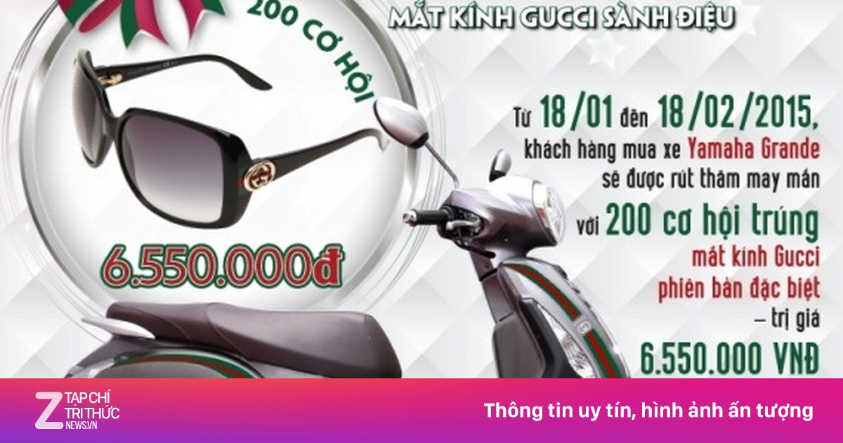 'Cặp đôi hoàn hảo' xe Yamaha Grande và mắt kính Gucci - TTDN - ZNEWS.VN