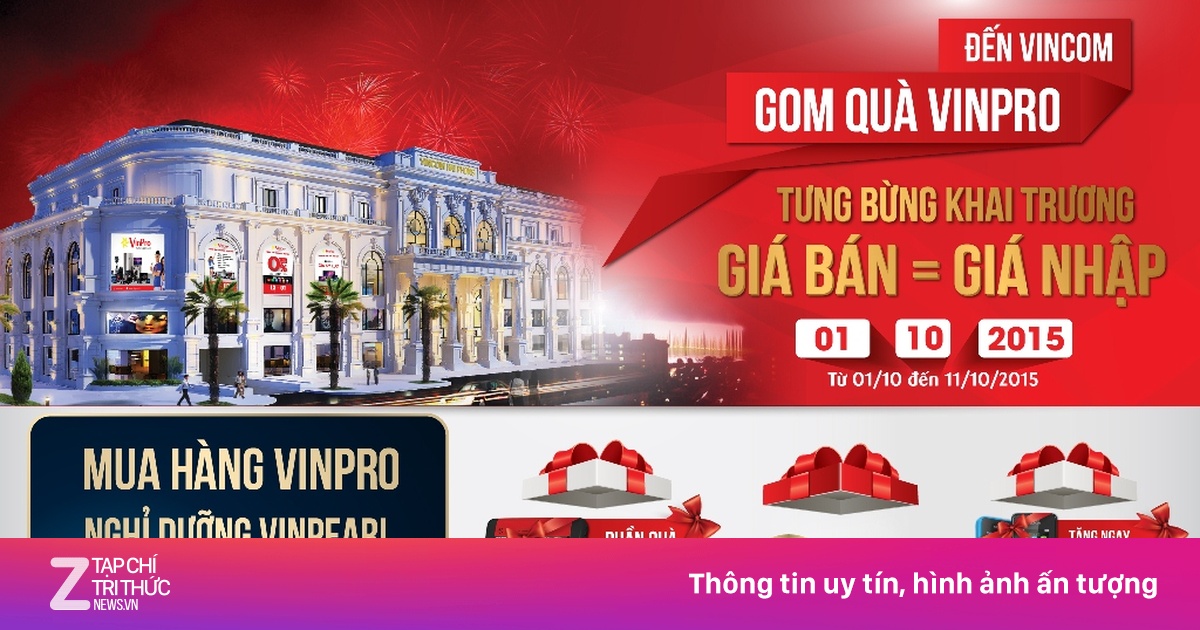Nhận vé nghỉ dưỡng Vinpearl khi mua hàng VinPro - TTDN - ZNEWS.VN