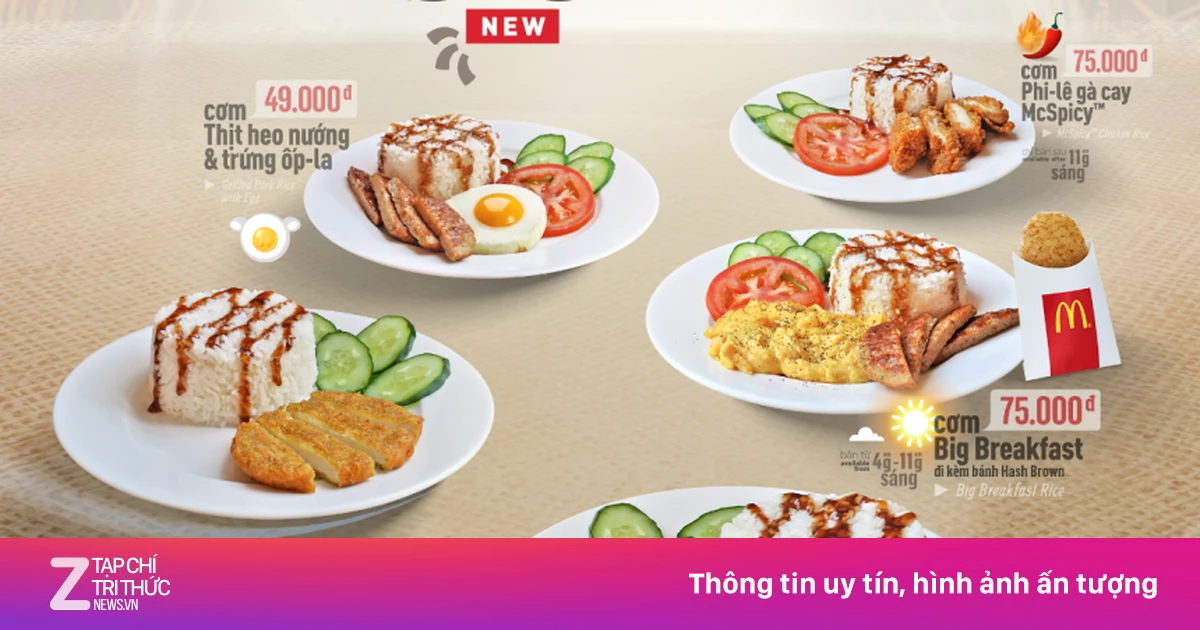 McDonald’s Việt Nam lần đầu ra mắt thực đơn cơm | Znews.vn