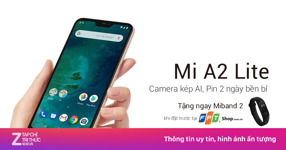 Nhận Mi Band 2 khi đặt trước Xiaomi A2 Lite tại FPT Shop - TTDN - ZNEWS.VN