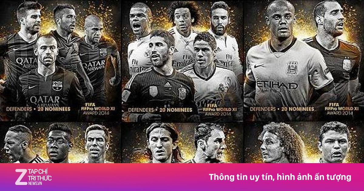 FIFA công bố 20 hậu vệ xuất sắc nhất 2014 - Thể thao Thế giới - ZNEWS.VN