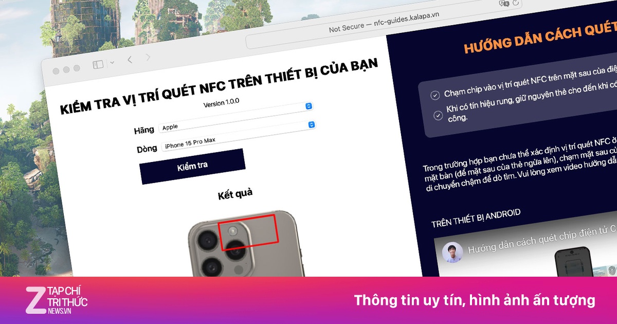 Cách xác định vị trí chip NFC trên điện thoại | Znews.vn