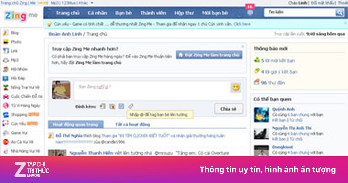Zing Me bước vào giai đoạn phát triển chiều sâu - Công nghệ - ZNEWS.VN
