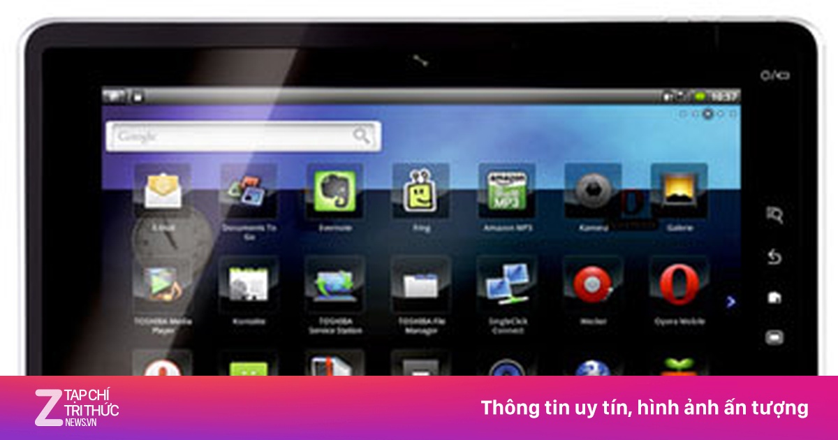 Cấu hình chi tiết tablet PC nền tảng Android của Toshiba - Công nghệ ...