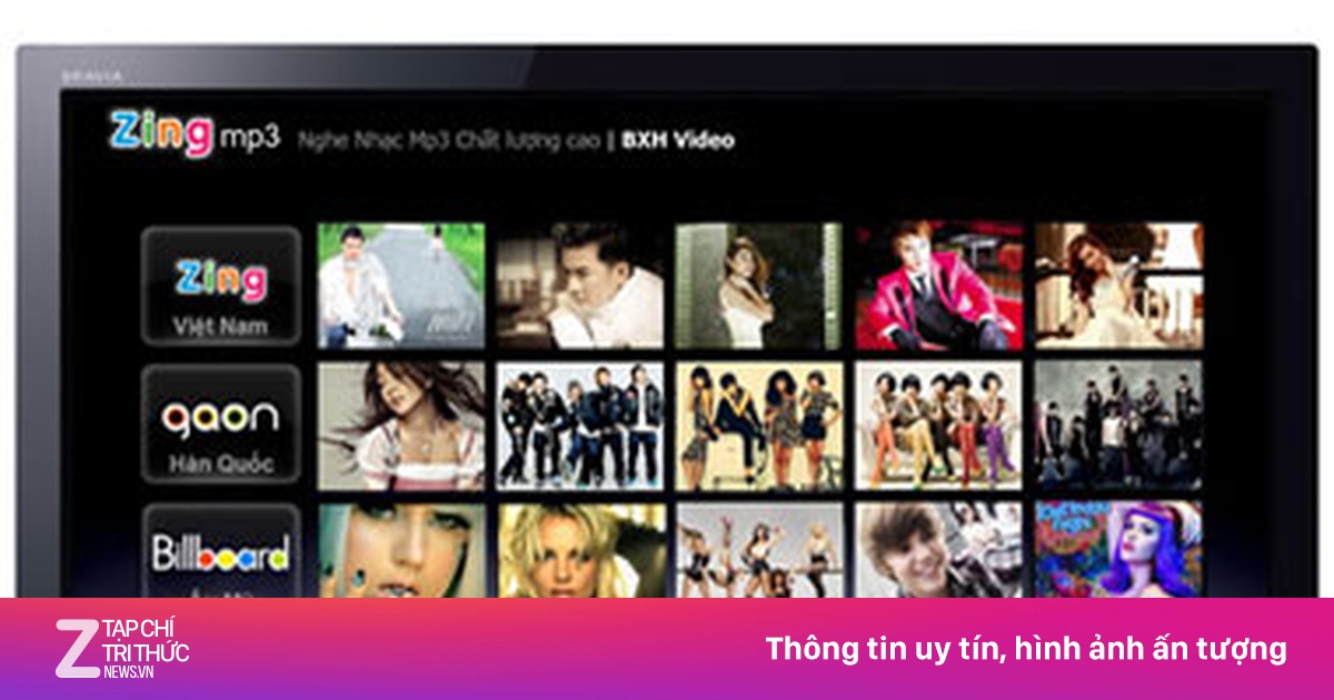 Ứng dụng Zing MP3 được tích hợp trên Sony Internet TV - Công nghệ ...